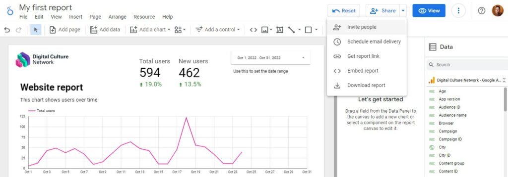 Getting started with Google Looker Studio - Digital Culture Network