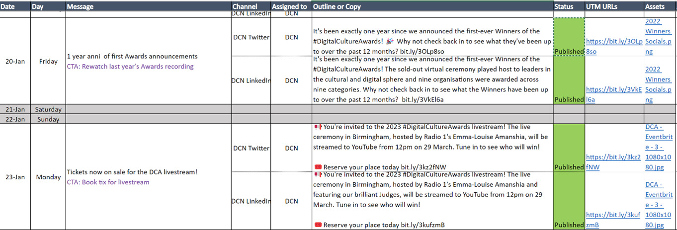 How to create a social media content calendar - Digital Culture Network